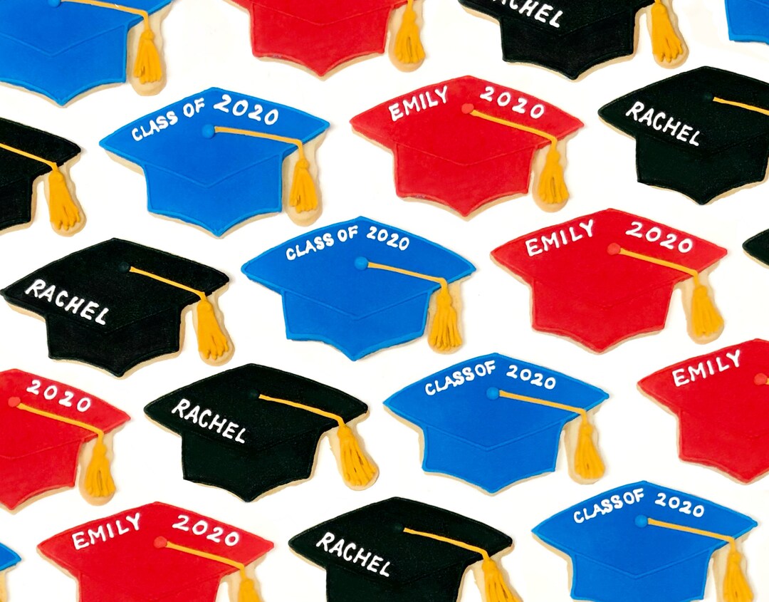 Graduation Hat Sugar Cookies, Graduation Cookies | One Dozen - Etsy