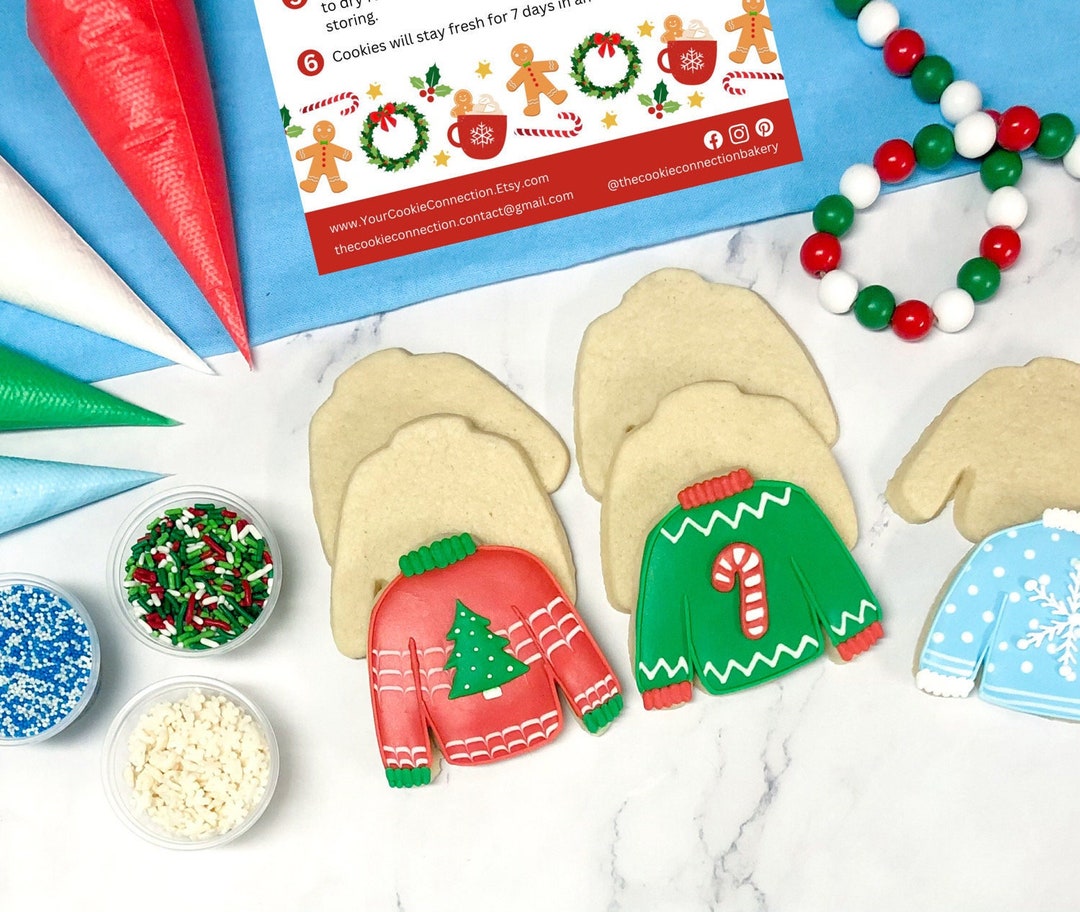 DIY Ugly Sweater Cookie Kit - Decorate Your Own Cookies | One Dozen - Etsy