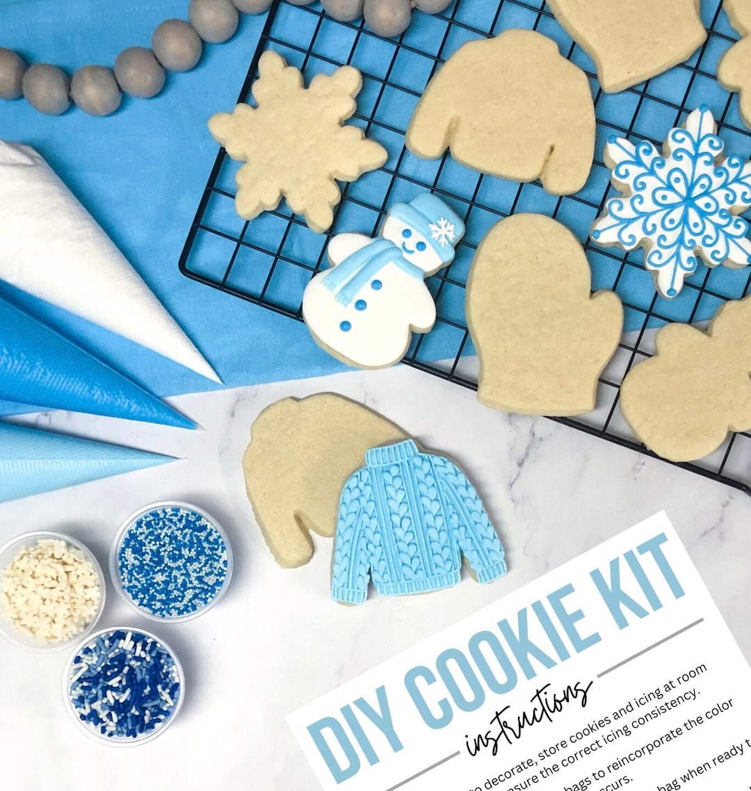 DIY Winter Cookie Kit - Decorate Your Own Cookies | One Dozen - Etsy