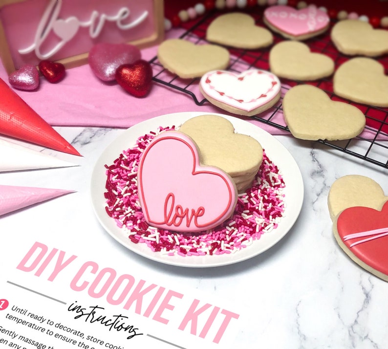 DIY Valentine Heart Cookie Kit - Decorate Your Own Valentine's Day ...