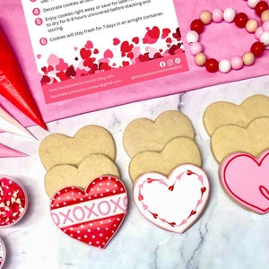 DIY Valentines Day Cookie Kit Decorate Your Own Cookies One Dozen - Etsy