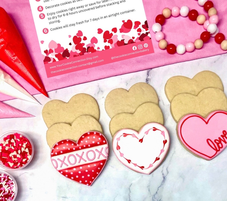 DIY Valentine Heart Cookie Kit - Decorate Your Own Valentine's Day ...