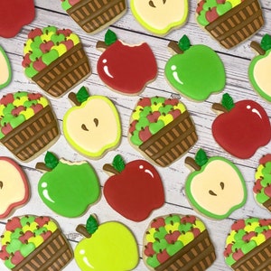 Bushel of Apples / Apple Picking Themed Cookies One Dozen - Etsy