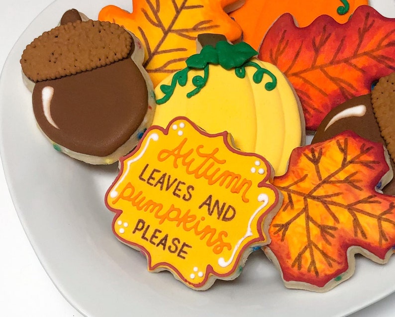 Assorted Fall / Autumn Cookies One Dozen - Etsy