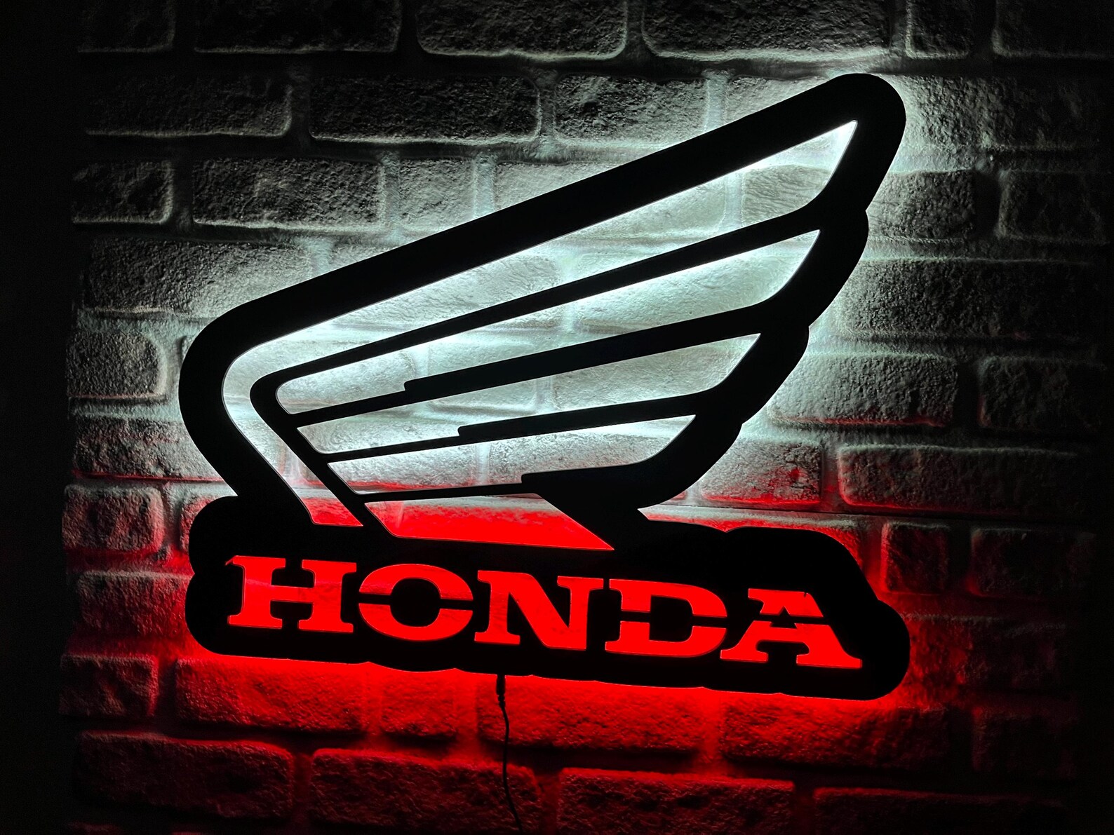 Honda,honda Lighted Wall Decor,home Decor Panel,garage Sign,motorcycle ...
