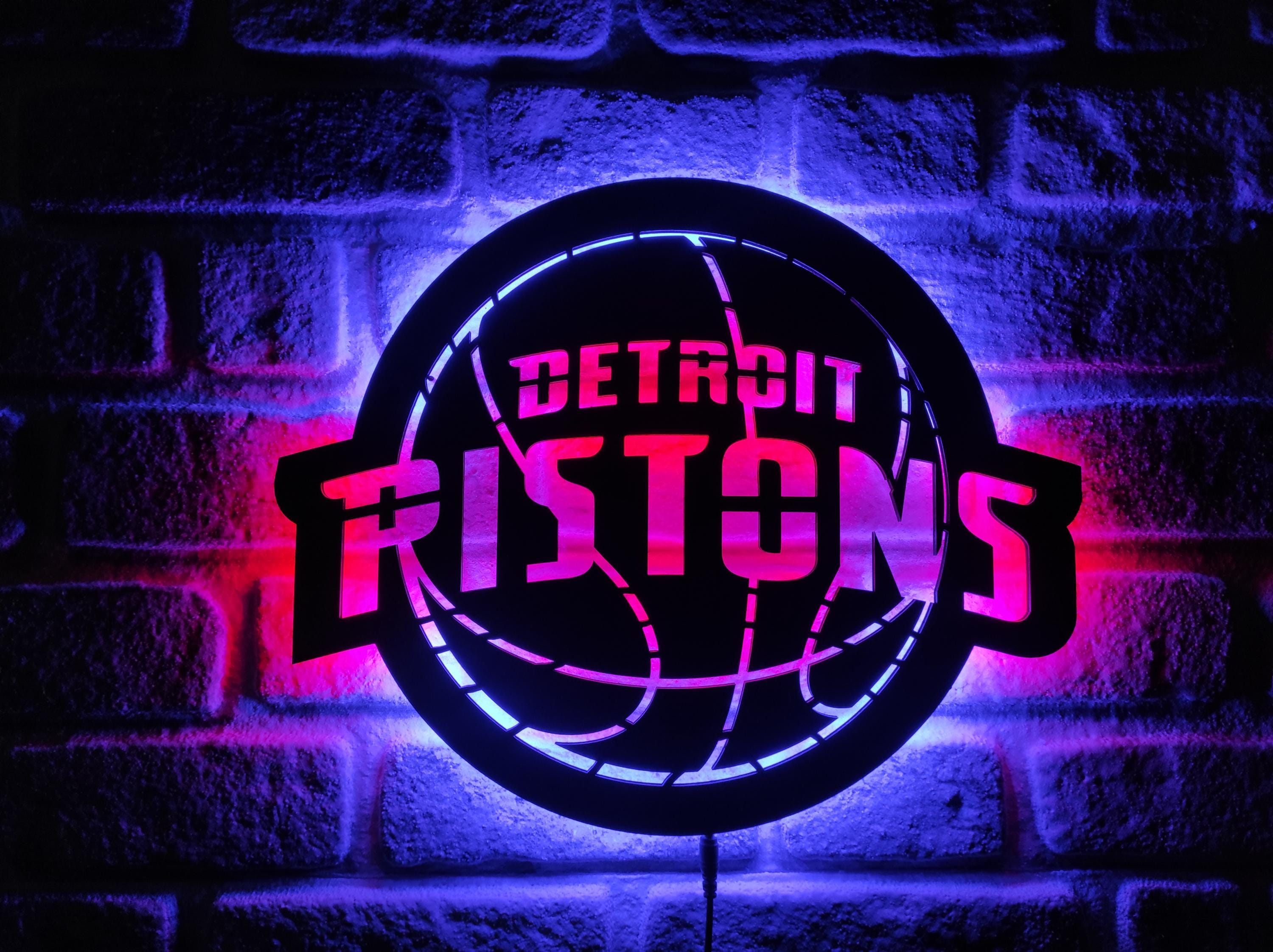 Detroit Pistons Neon Signs,basketball Club Sign,sports Team Wall Decor ...