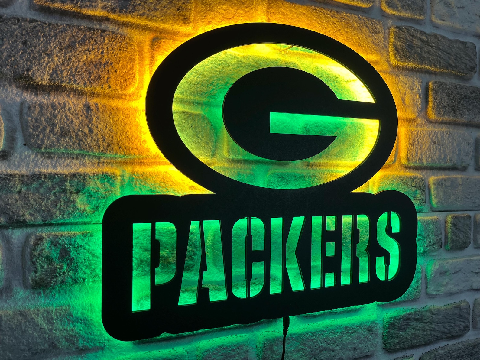 Green Bay Packers NFL Sports Fan Lamp, Custom Made Night Light Lamp ...