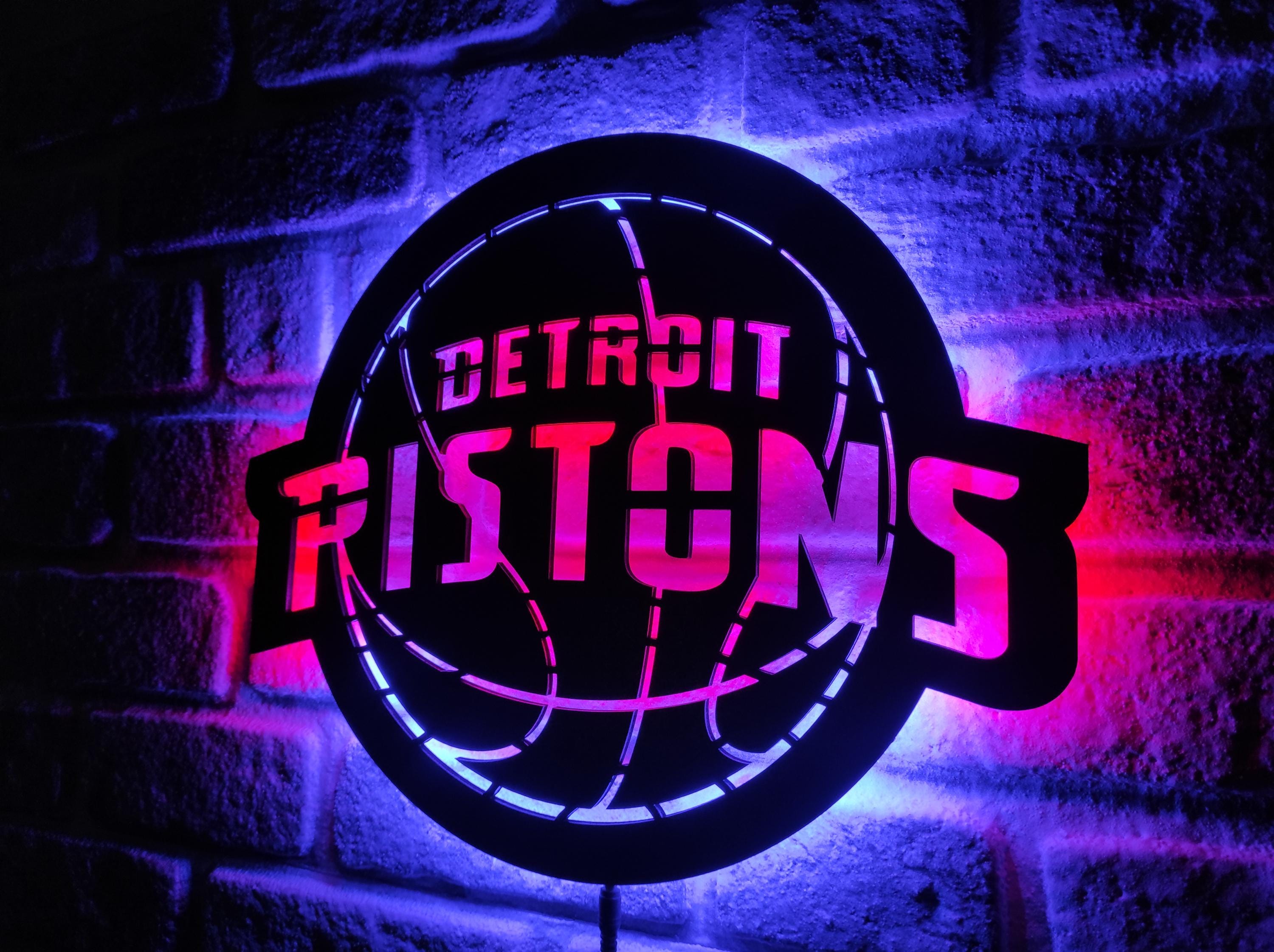 Detroit Pistons Neon Signs,basketball Club Sign,sports Team Wall Decor ...