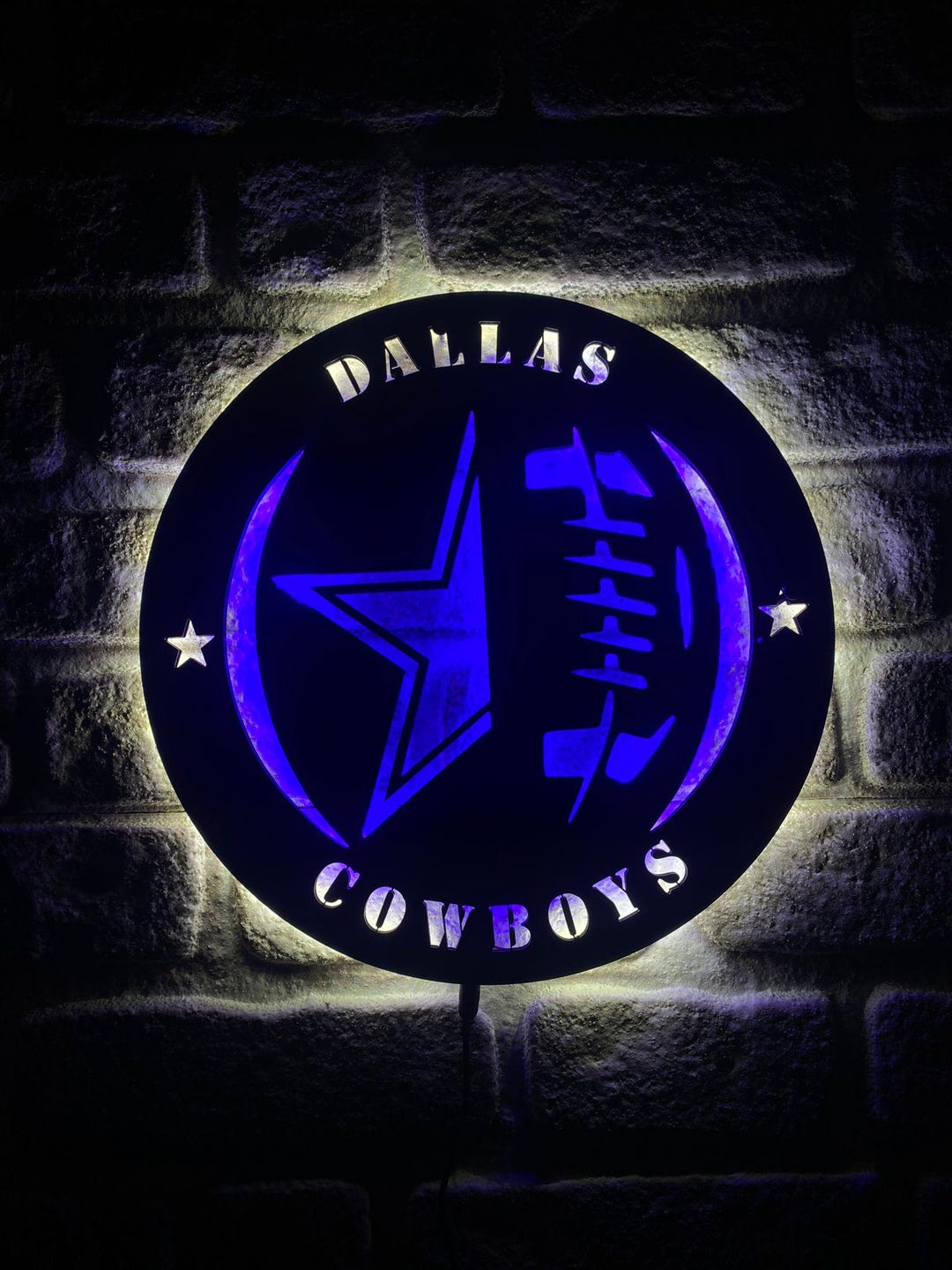 Dallas Cowboys Wall Sign Fan Art Sign Cowboys Wall Sign Gift Man Cave ...