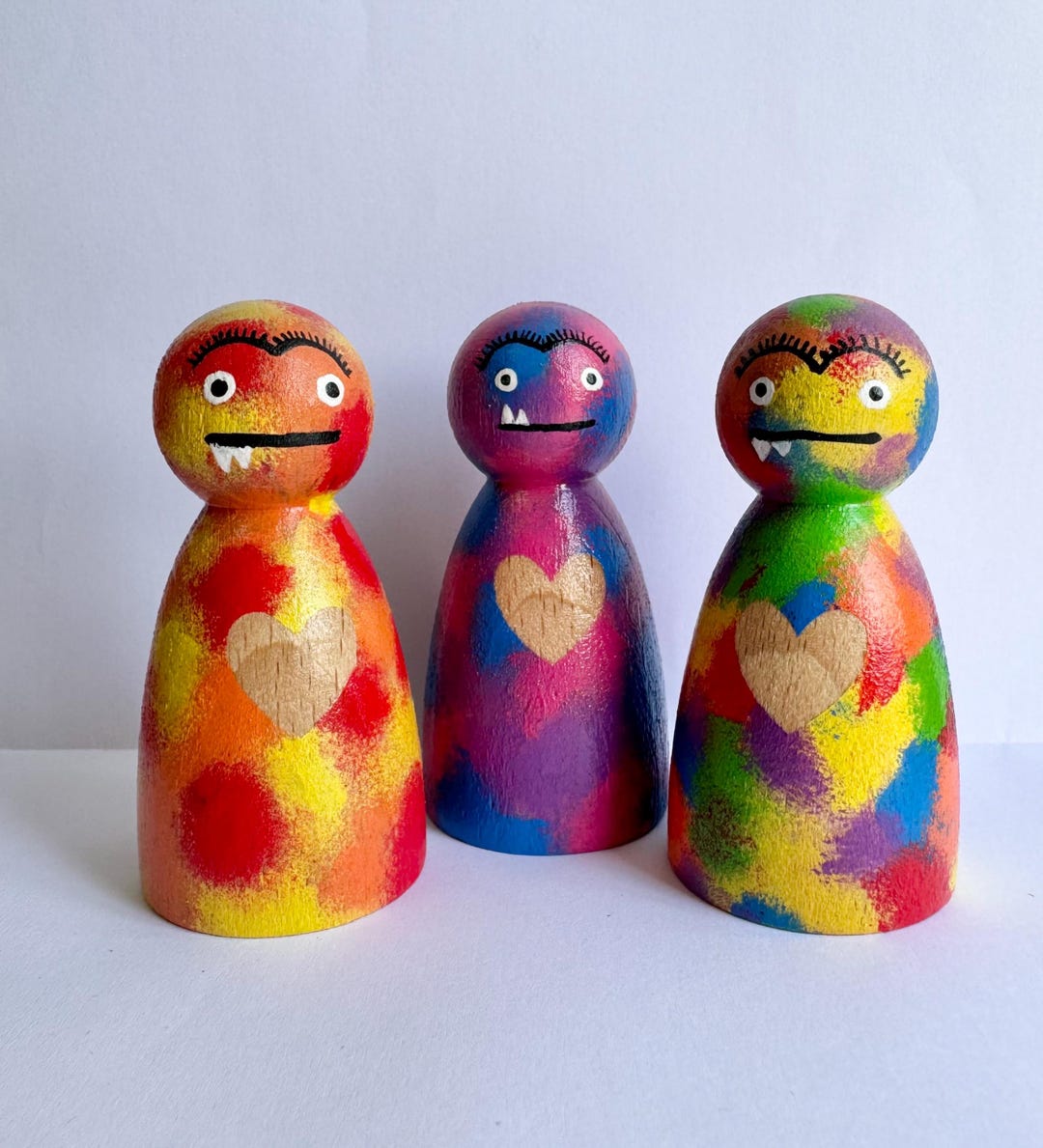 Worry Monster Peg Doll - Etsy UK