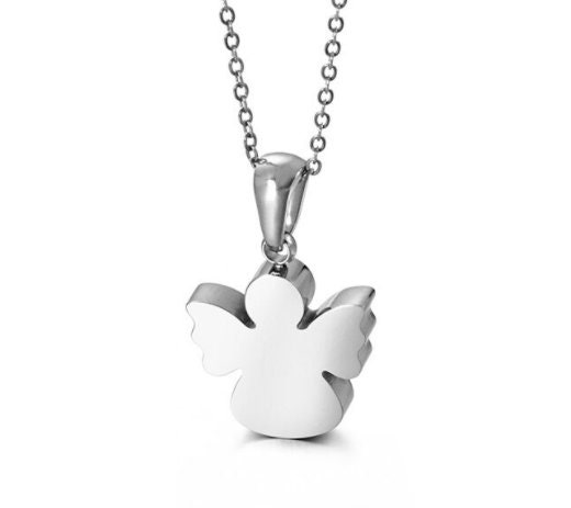 Guardian Angel Stainless Steel With Positive Message Necklace Angel ...