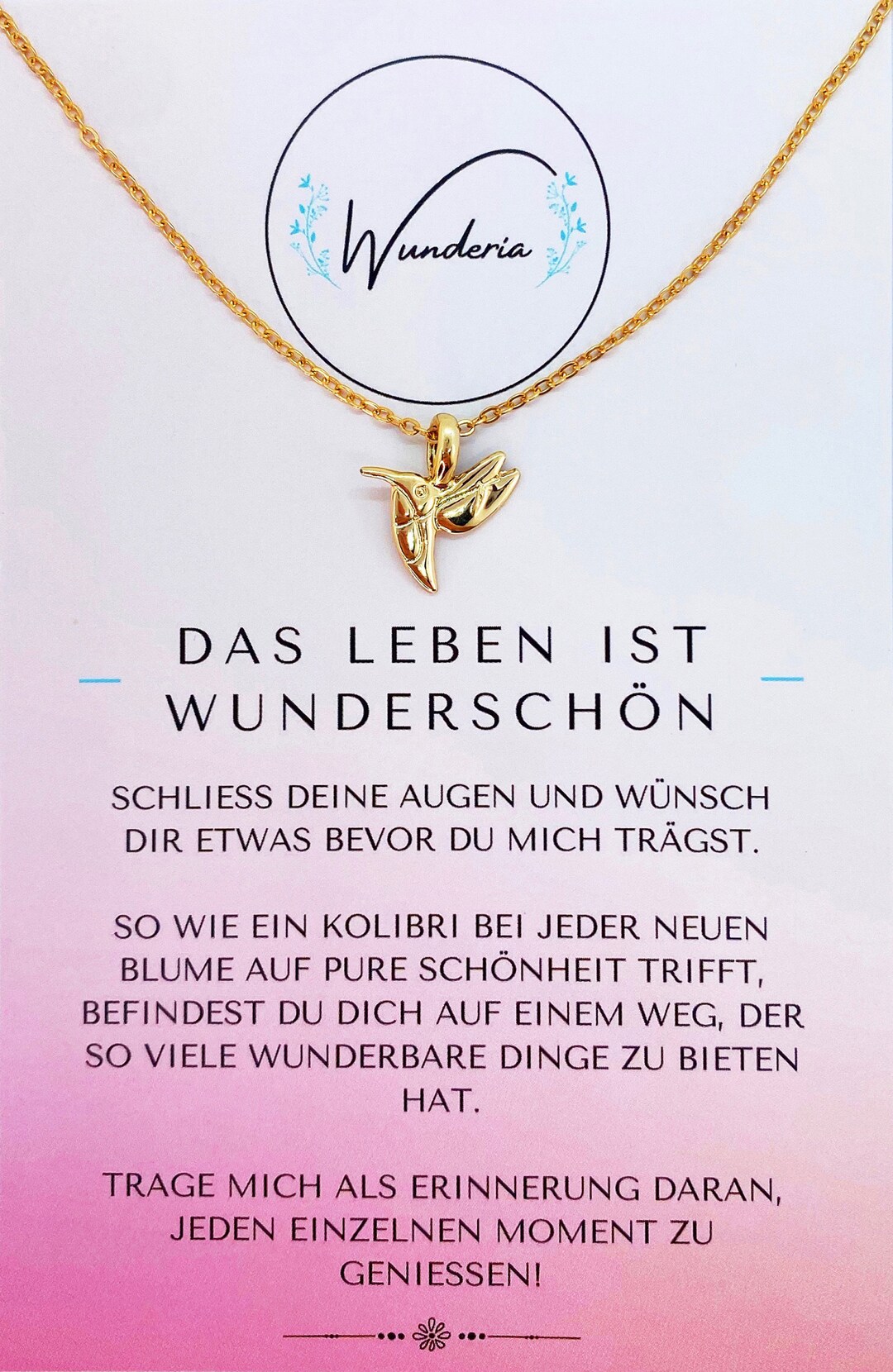 Life is Gorgeous Wish Chain With Positive Message Necklace - Etsy