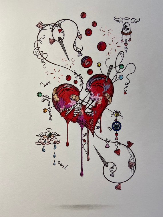 Awesome Drawings Of Broken Hearts