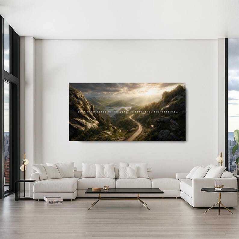 Difficult Roads Often Lead to Beautiful Destinations Wall Art ...