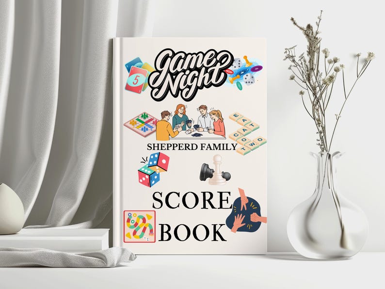 Personalized Family Game Night Score Book Game Tracker for Families and ...
