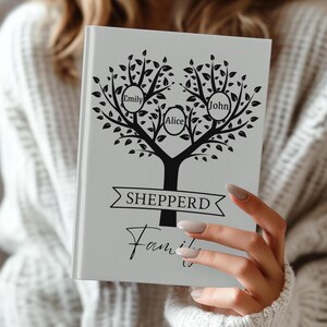 Personalized Family Tree Journal Custom Family Name Keepsake Book ...