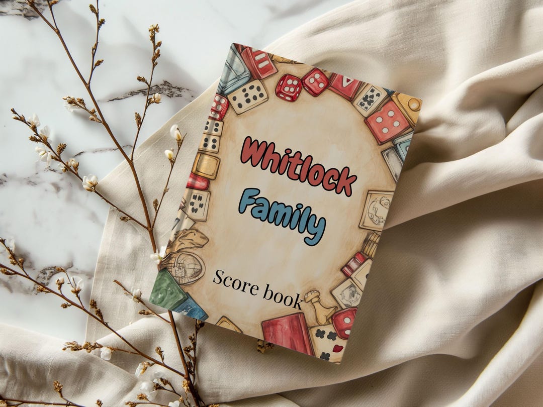 Personalized Family Game Night Score Book Custom Scorekeeping Notebook ...