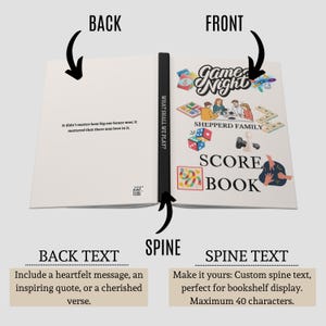 Personalized Family Game Night Score Book Game Tracker for Families and ...