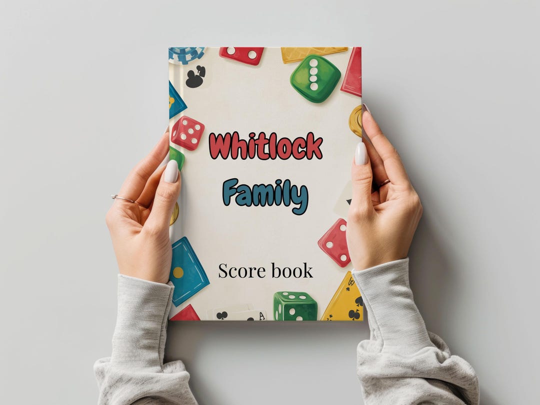 Personalized Family Game Night Score Book Custom Scorekeeping Notebook ...