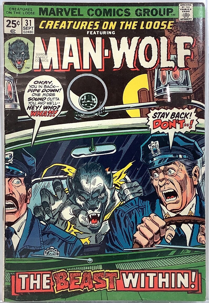Creatures on the Loose Featuring Man-wolf #31 - Etsy