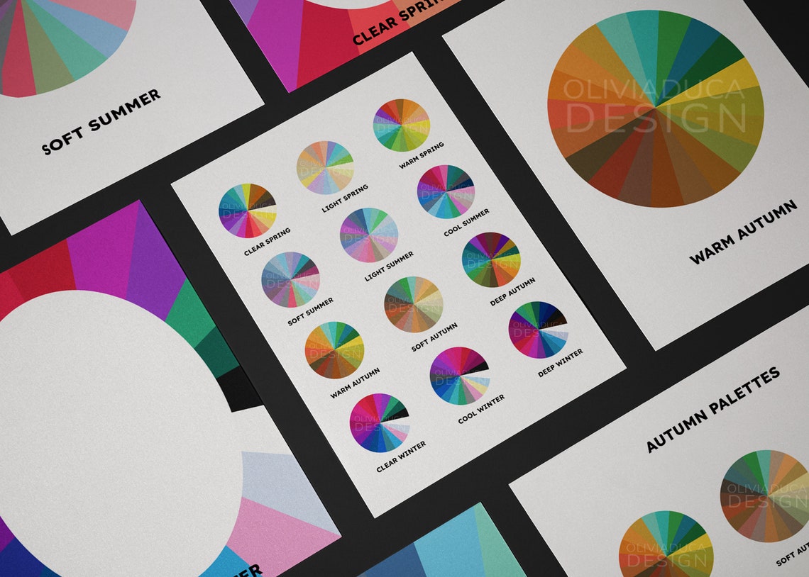 Color Analysis Kit - 12 Season Color Palettes. DIY Swatches, Drapes ...