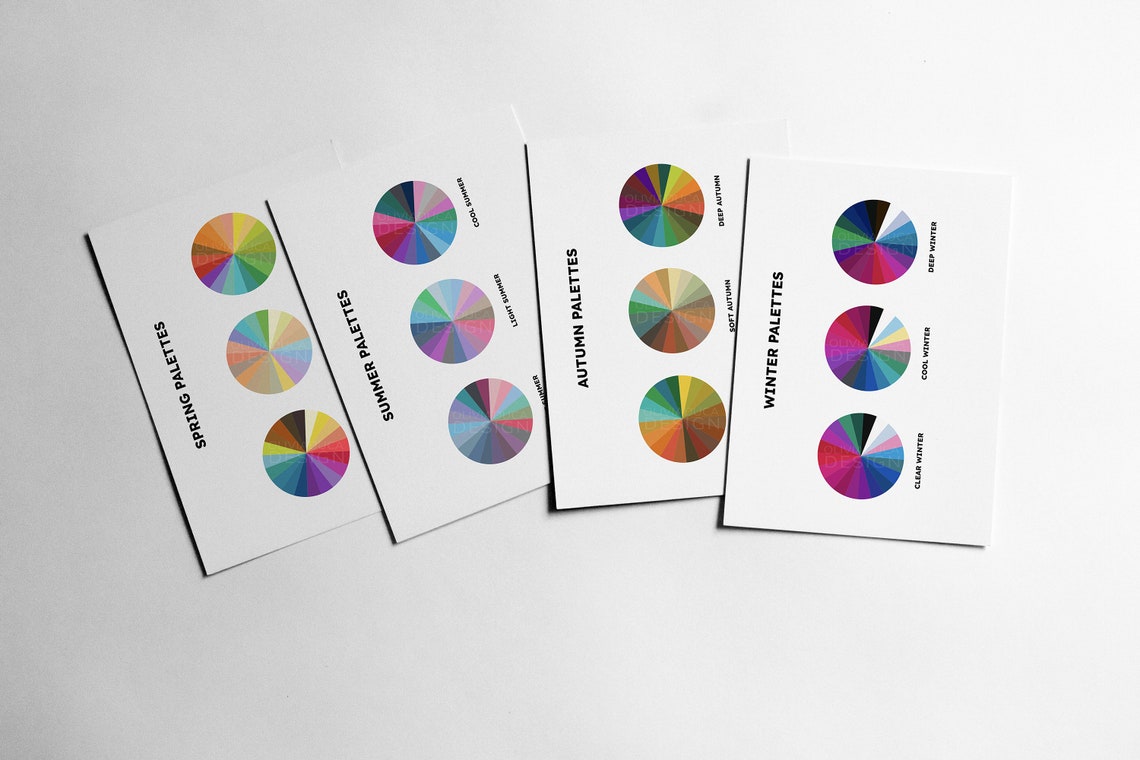 Color Analysis Kit - 12 Season Color Palettes. DIY Swatches, Drapes ...