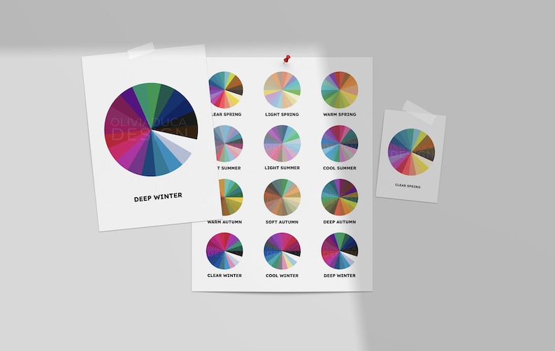 Color Analysis Kit - 12 Season Color Palettes. DIY Swatches, Drapes ...