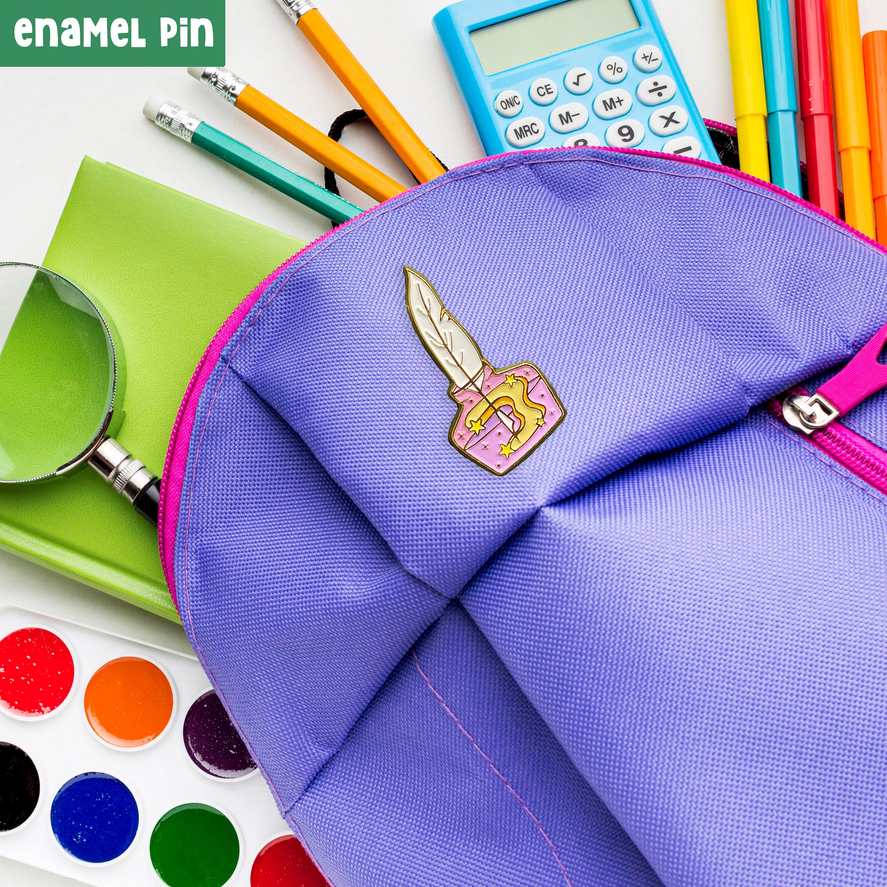 Magic Quill Enamel Pin: Kawaii Writer Brooch - Etsy