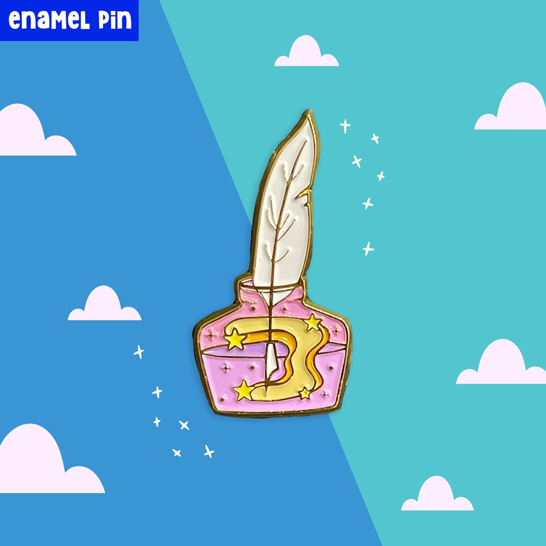 Magic Quill Enamel Pin, Ink Bottle Pin, Writer, Enamel Pin, Creative ...