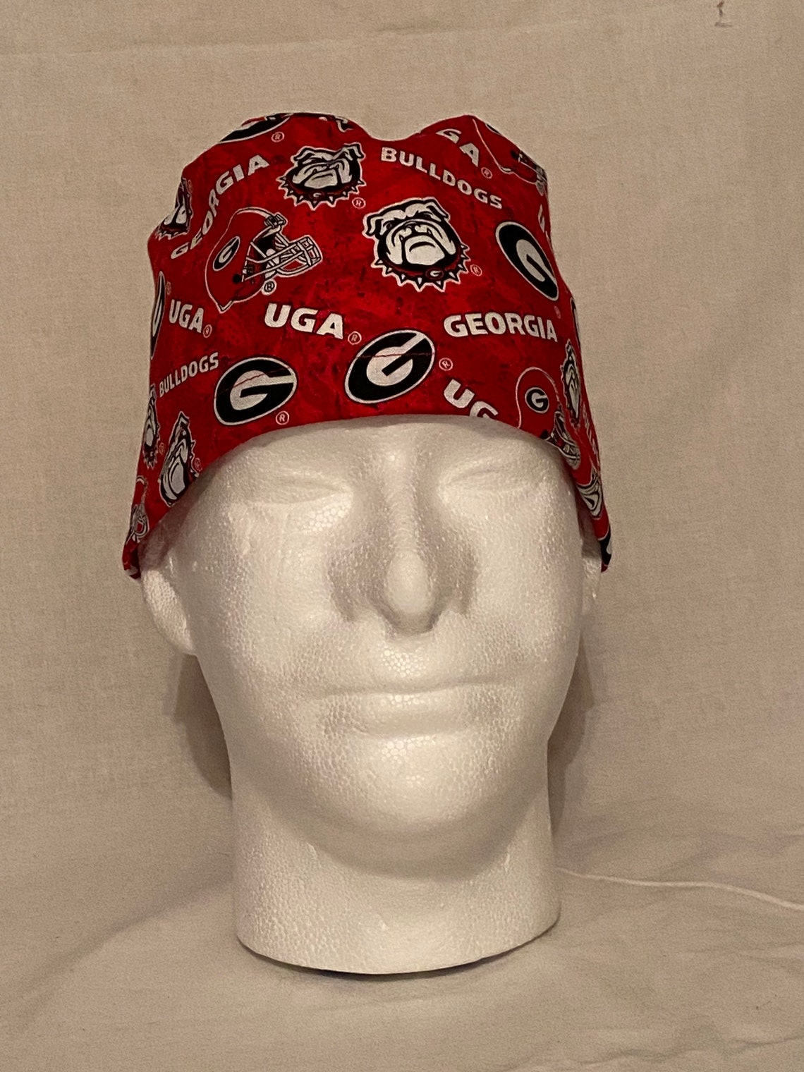 Georgia Bulldogs Football Scrub Cap/surgical Cap/scrub Hat/uga/red - Etsy