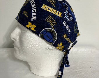 University of Michigan U of M Wolverines Maize Blue Scrub Hat Surgery ...