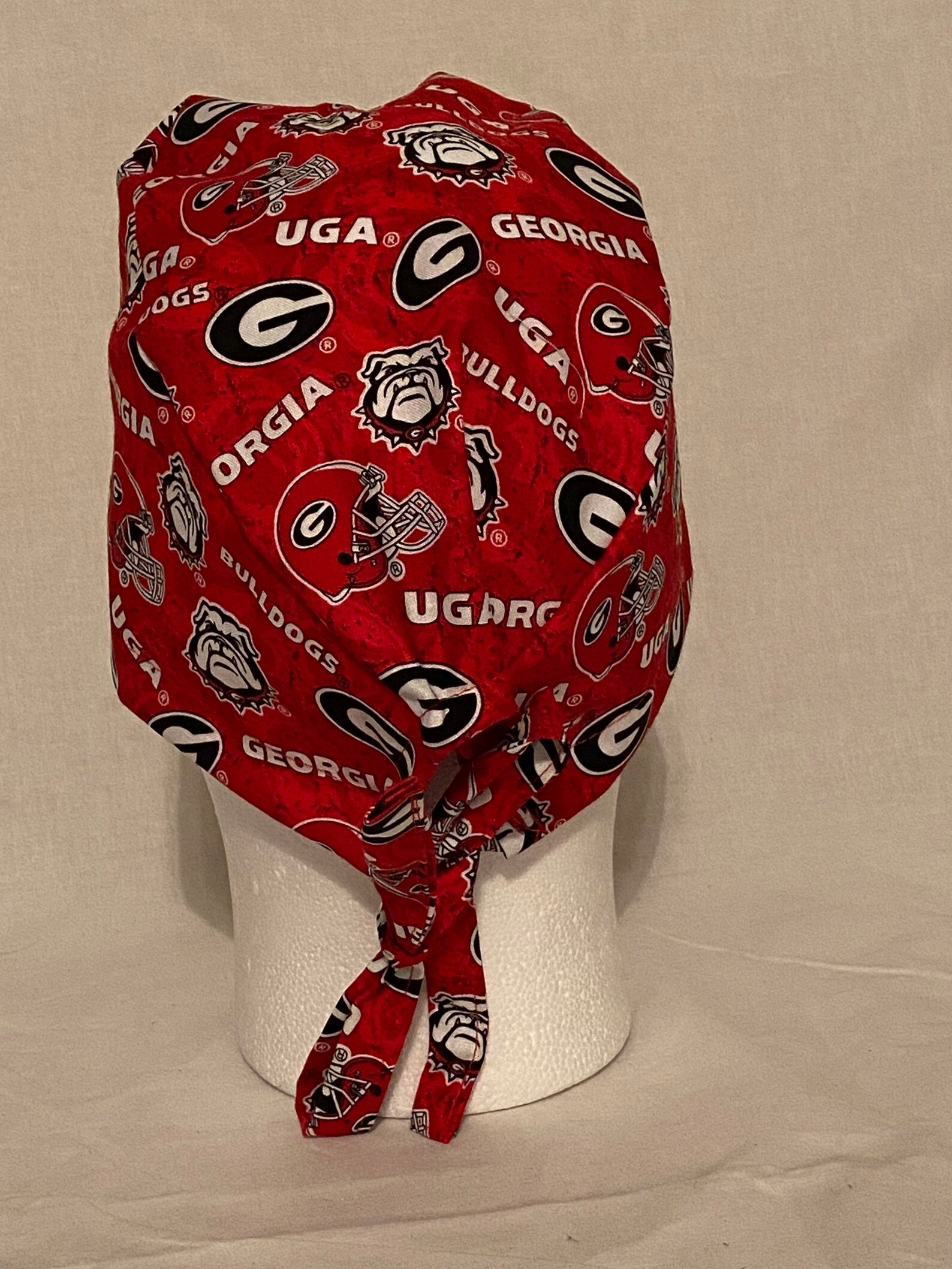 Georgia Bulldogs Football Scrub Cap/surgical Cap/scrub Hat/uga/red - Etsy