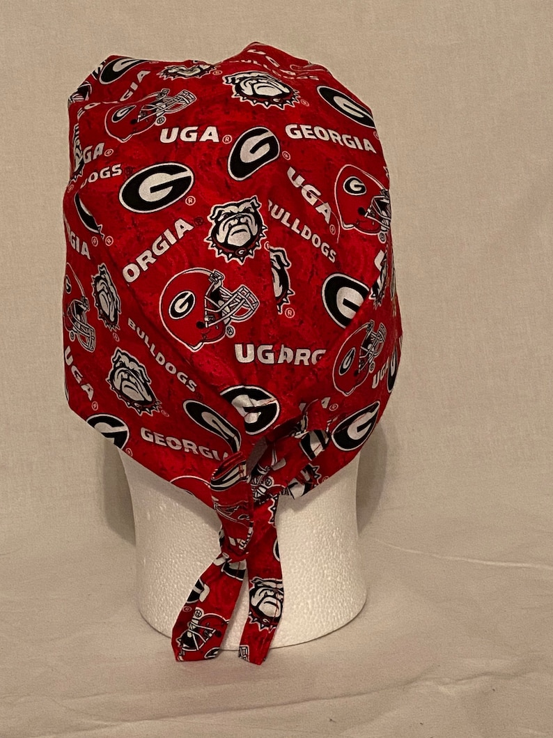 Georgia Bulldogs Football Scrub Cap/surgical Cap/scrub Hat/uga/red - Etsy