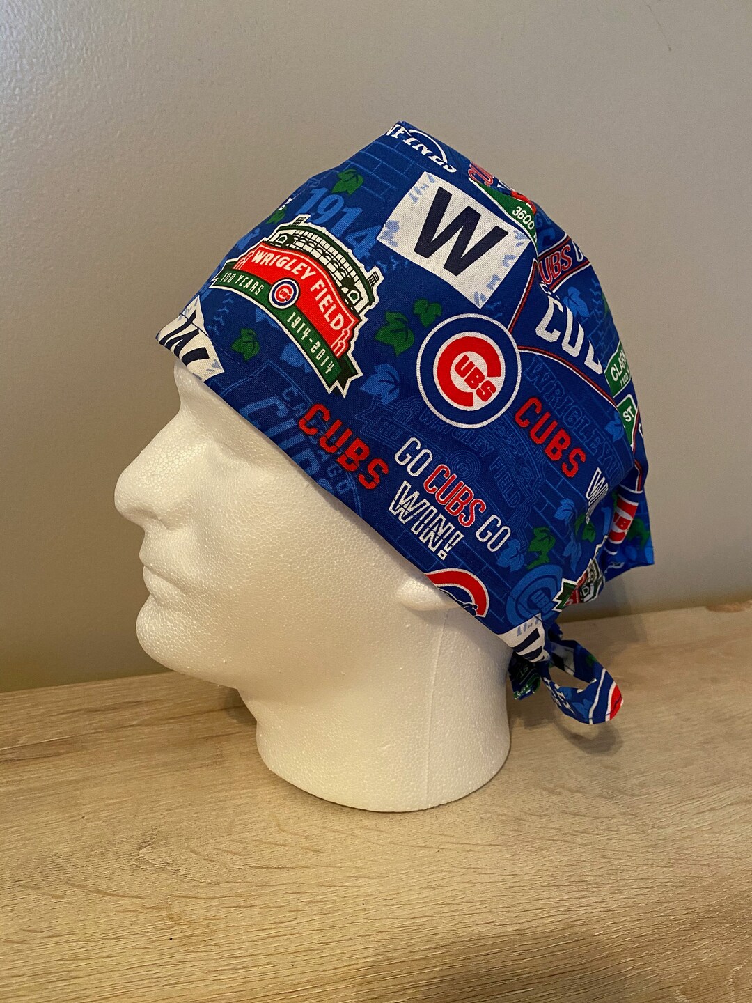 Chicago Cubs Wrigley Field Scrub Hat/ Surgical Cap/ Surgical Hat/ Scrub ...