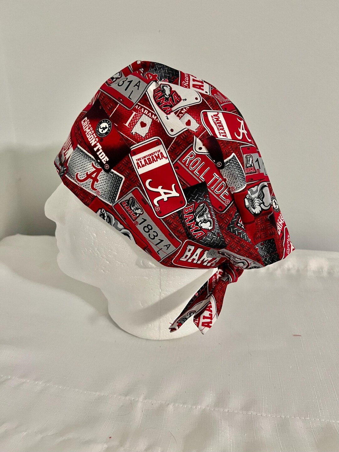 Alabama Crimson Tide Football Scrub Cap, College Scrub Hat - Etsy