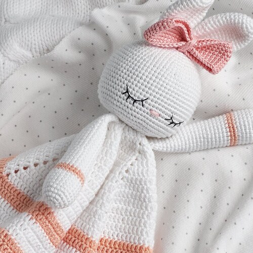 Crochet Lovey Pattern Bunny Baby Nursery Security Blanket - Etsy