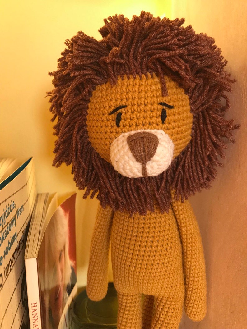 Lion Stuffed Animal Toy Crochet Lion Safari Animals Plushie | Etsy