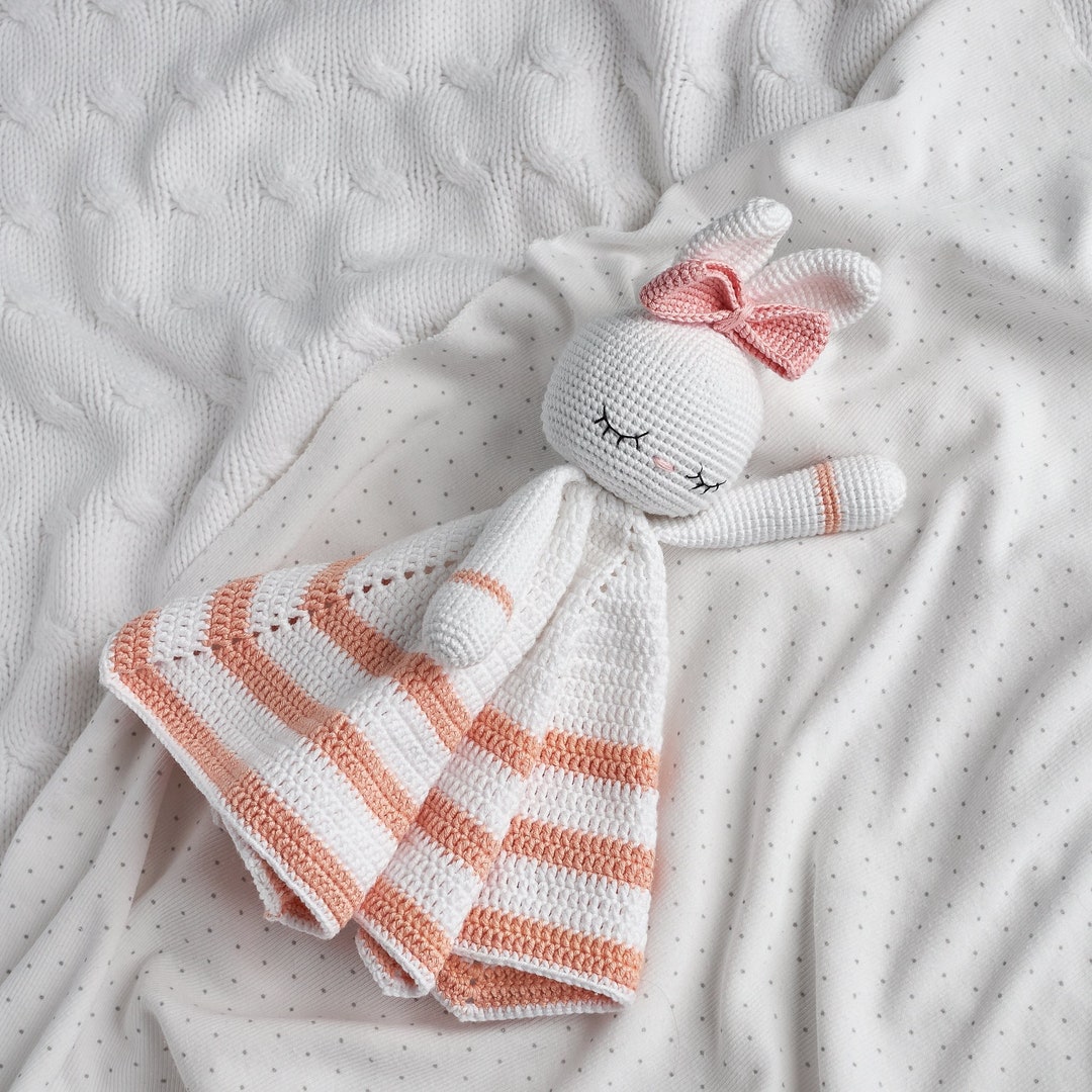 Crochet Lovey Pattern Bunny Baby Nursery Security Blanket Amigurumi ...