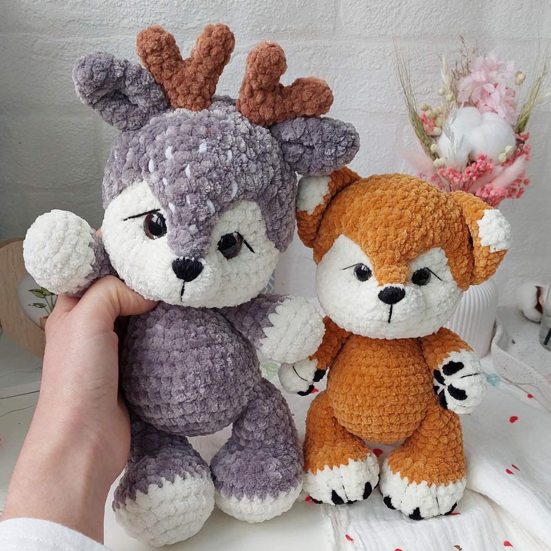 Amigurumi Crochet Pattern. Crocheted Fox and Deer - Etsy