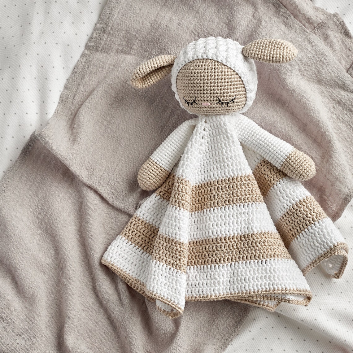 Sheep Lovey Pattern Crochet Sheep Security Blanket Amigurumi - Etsy