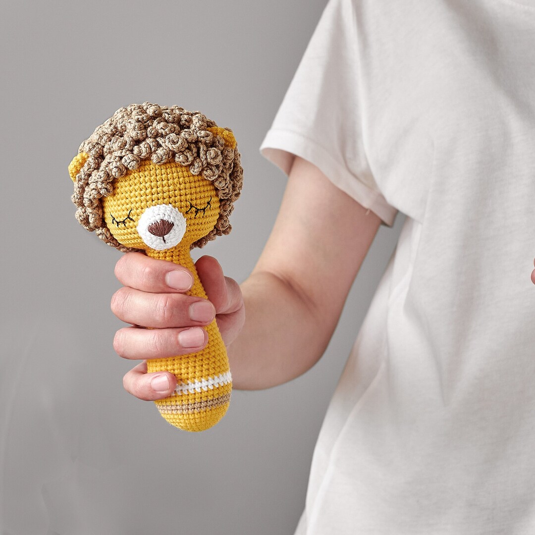 Lion Baby Rattle Amigurumi PDF Pattern Little Cute Lion Crochet Pattern ...
