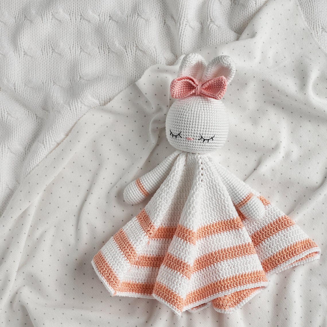 Crochet Lovey Pattern Bunny Baby Nursery Security Blanket - Etsy