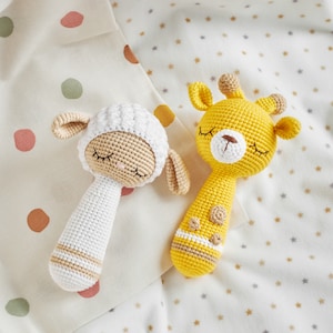Set of 2 Crochet Rattles Pattern Baby Rattle Amigurumi Pattern Crochet ...