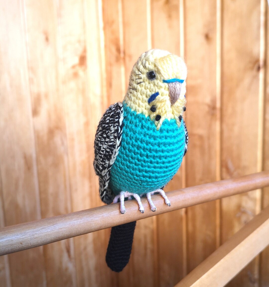 Blush Green Budgie Bird Realistic Plush Toy Budgie Pet Stuffed Animal ...