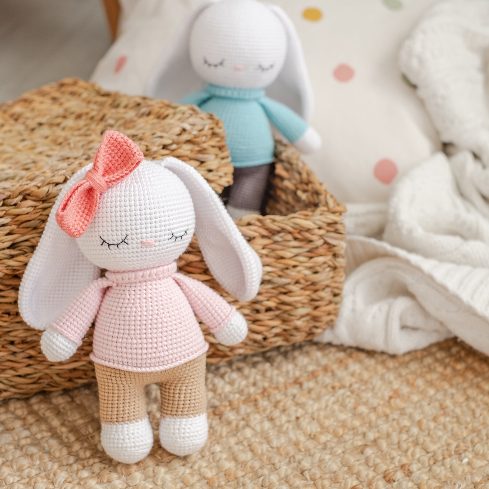 Little Bunny Crochet Pdf Pattern Cute Bunny Amigurumi Plush Crochet ...