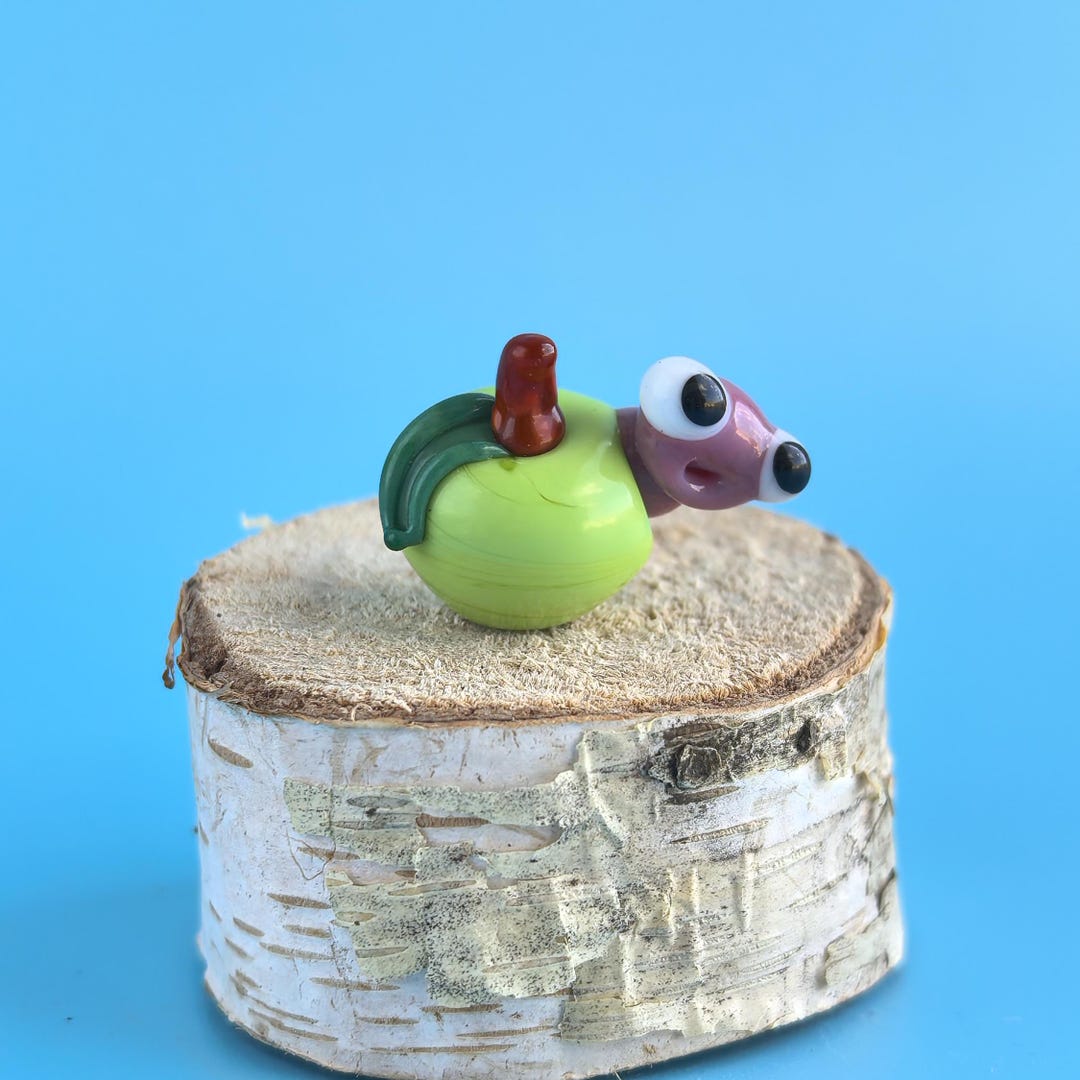 Tiny Glass Animals Miniature Worm Figurine Aquarium Decor Glass Worm ...