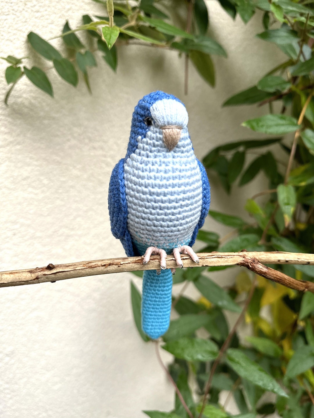 Blue Quaker Parakeet Realistic Amigurumi Plush Quaker Stuffed Animal ...