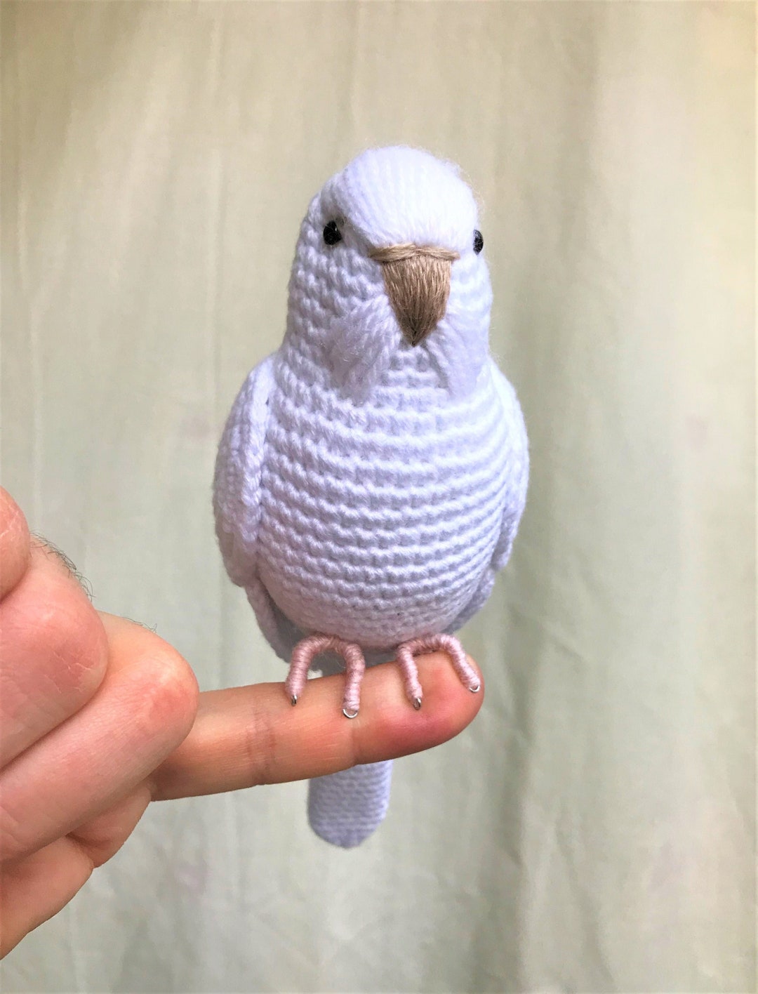Budgie Plush Quaker Parakeet 7" Amigurumi Realistic Lifelike Monk Bird ...