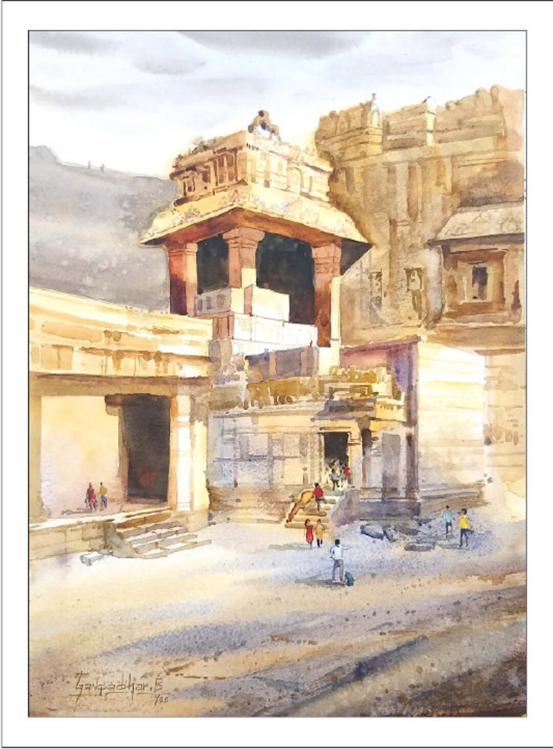 Ellora Caves Ajanta and Ellora Caves India Water Color - Etsy