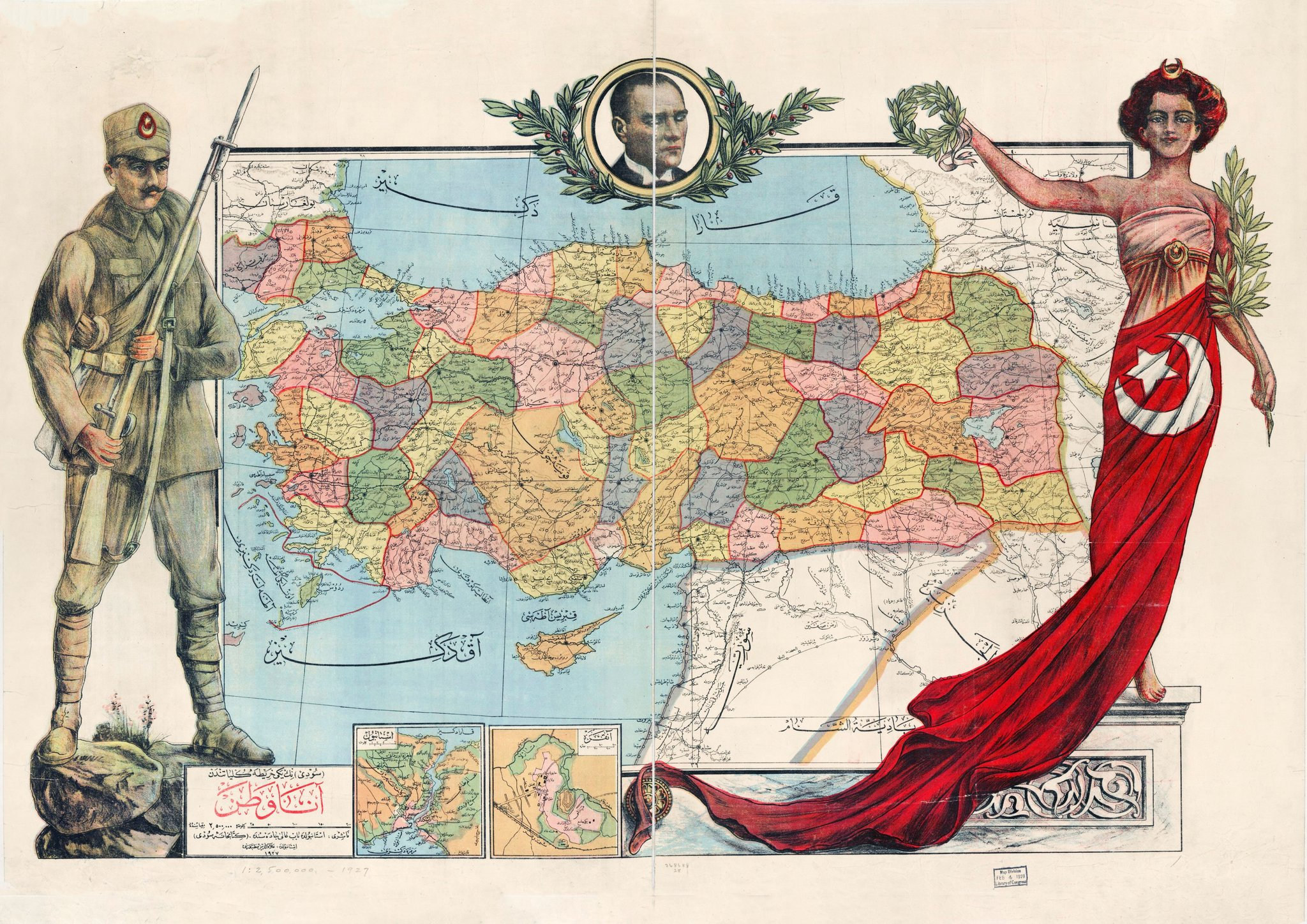 Turkish political map propaganda poster | Etsy